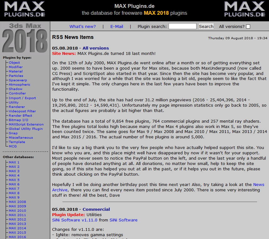 Max Plugins fête ses 18 ans et référence environ 6000 plugins et ...